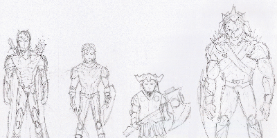 Elf, Human, Dwarf, Orc (from left to right) - Trakteer.id