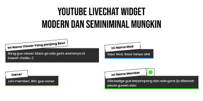 [ Template 4 ] Youtube Live Chat Widget/Overlay "Modern dan seminiminal ...
