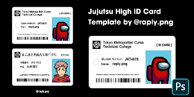 Jujutsu Kaisen - Jujutsu High ID Card Template (Photoshop) - Trakteer.id