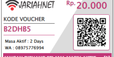 Template Voucher Mixradius with QRCODE - Trakteer.id