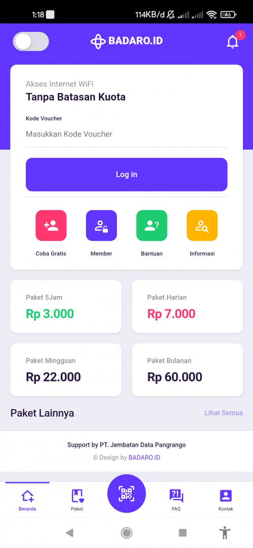 Template Login BADARO V1 - Trakteer.id