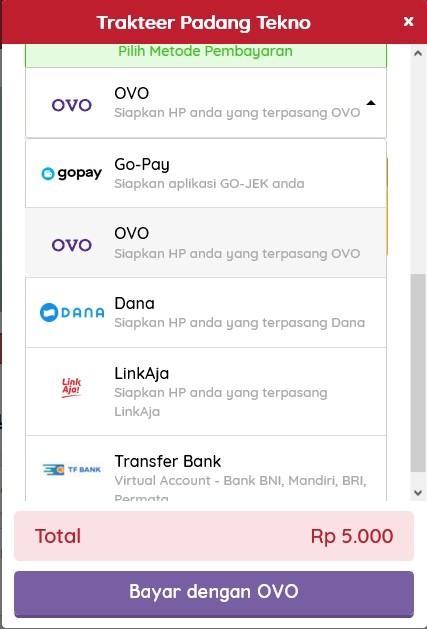 Metode Pembayaran Trakteer - Trakteer.id