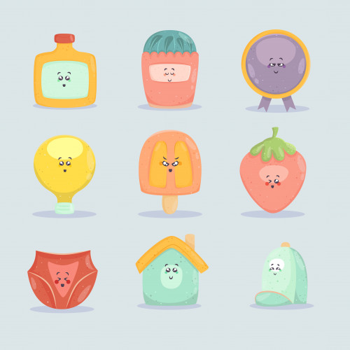 cute stickers icon hand drawn doodle colorful - Trakteer.id